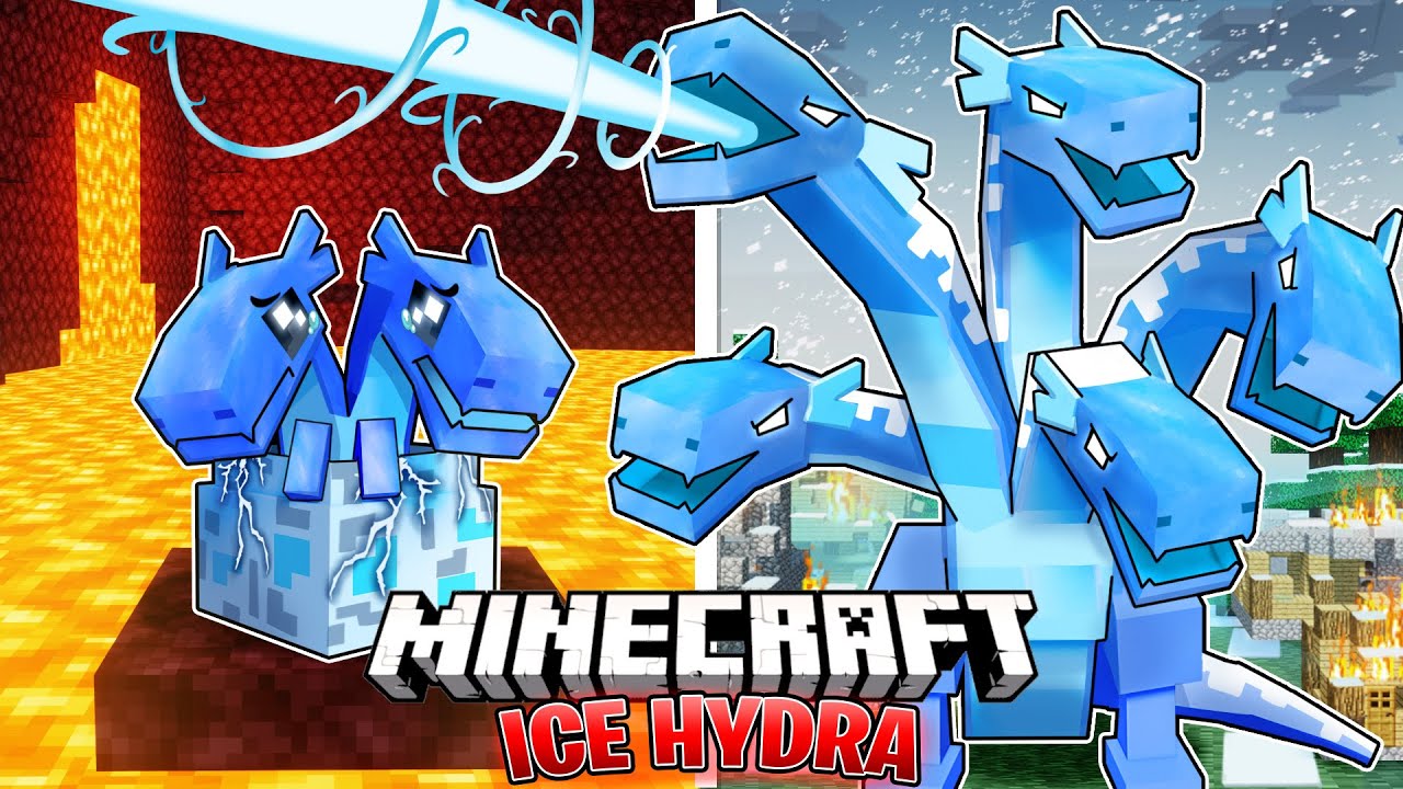I Survived 100 Days as an ICE HYDRA in HARDCORE Minecraft! - Minecraft videos