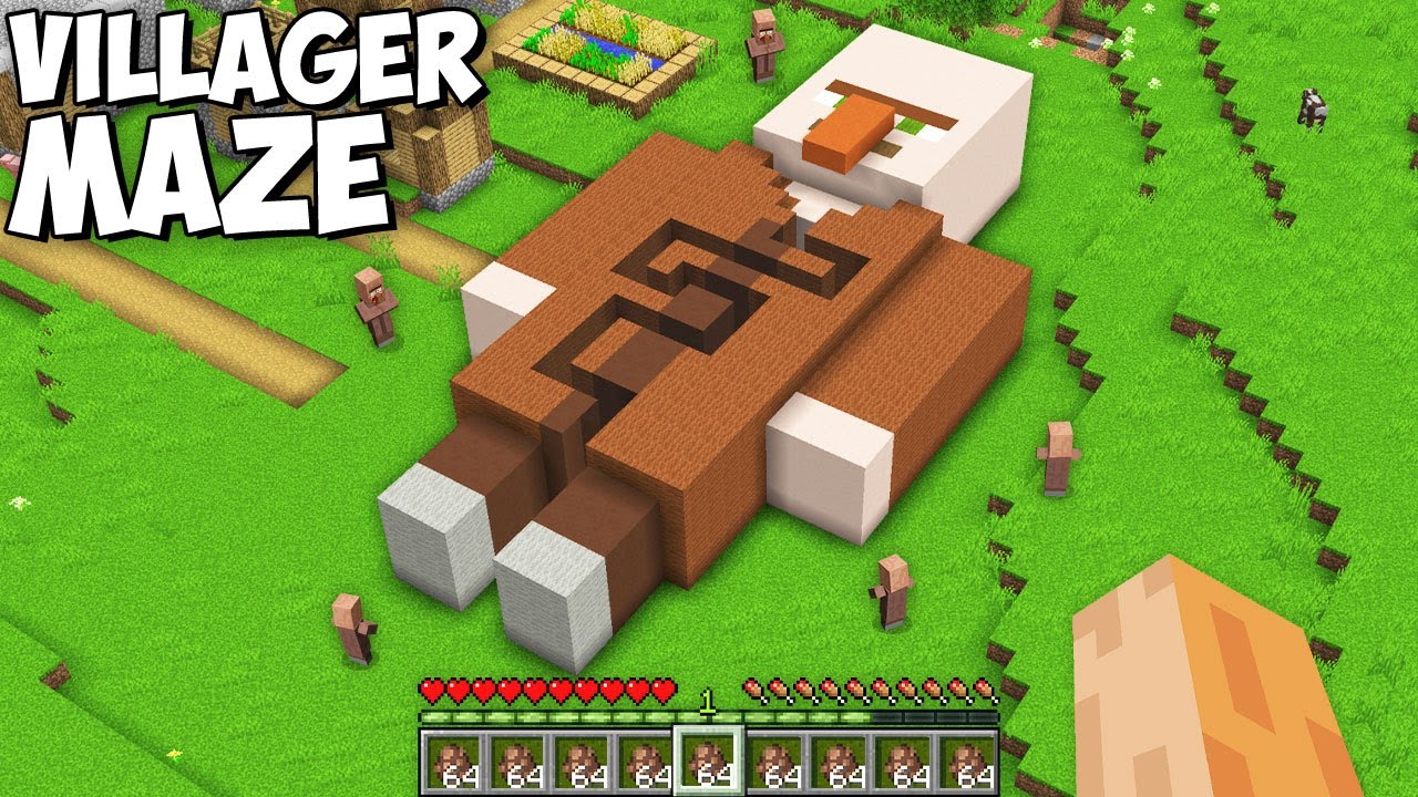 I found this secret MAZE INSIDE VILLAGER in My Minecraft World !!! New ...