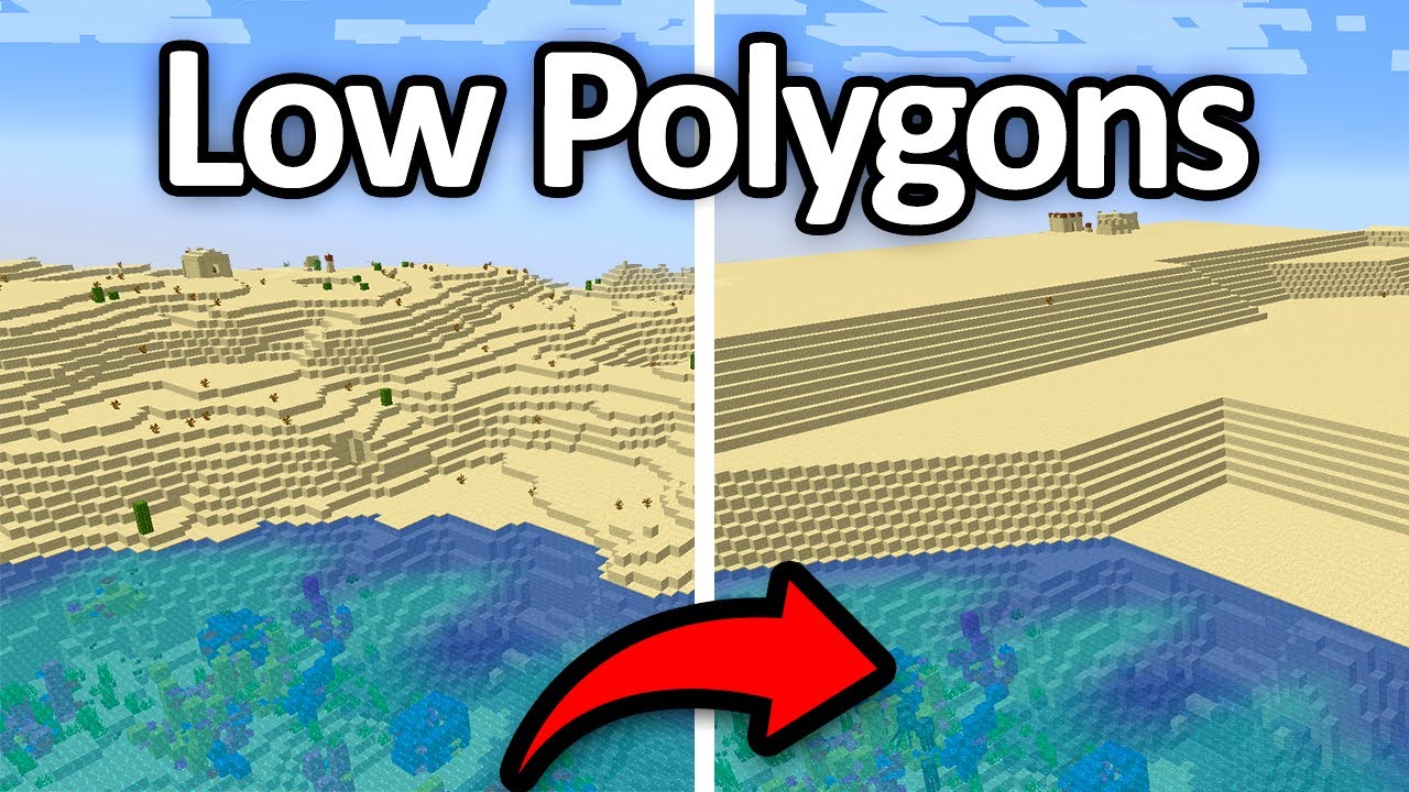 Low Polygon Mode in Minecraft! - Minecraft videos