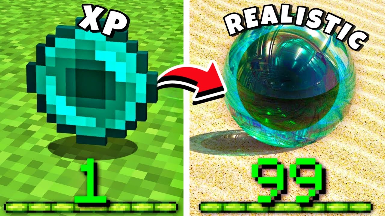 Minecraft But Your XP = More Realistic Graphics | Minecraft Hindi ...