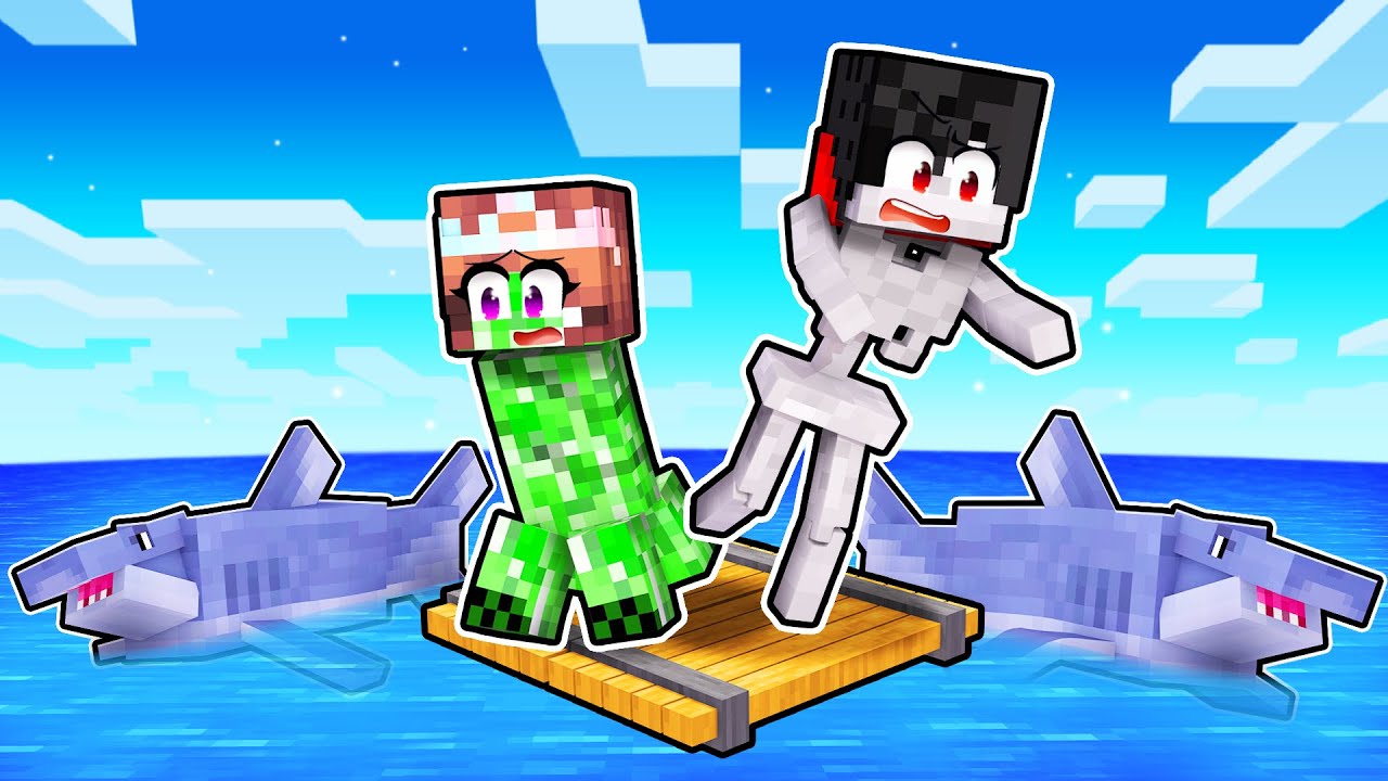 Minecraft RAFT But We're MOBS On ONE BLOCK! - Minecraft videos