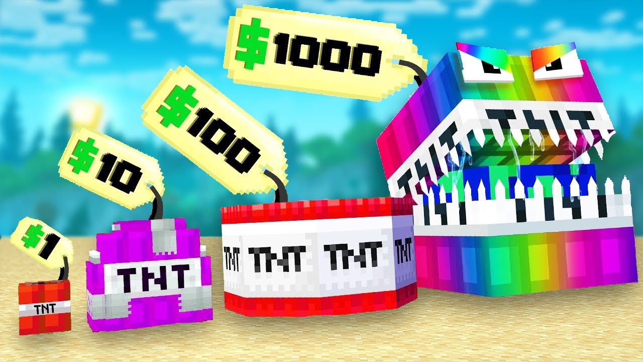 Minecraft but I can Buy Custom TNT - Minecraft videos