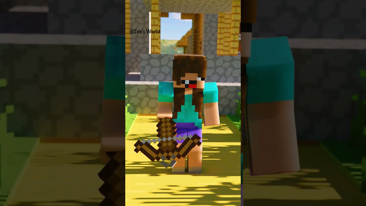 Noob girl didn't get trapped - minecraft animation #shorts - Minecraft videos