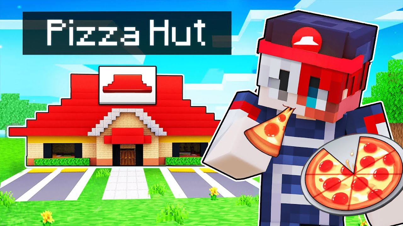 Opening Our PIZZA HUT Restaurant In Minecraft! - Minecraft videos