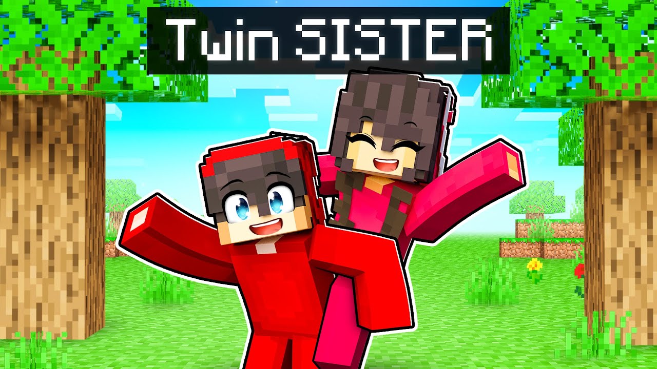 Playing Minecraft With My TWIN SISTER! - Minecraft videos