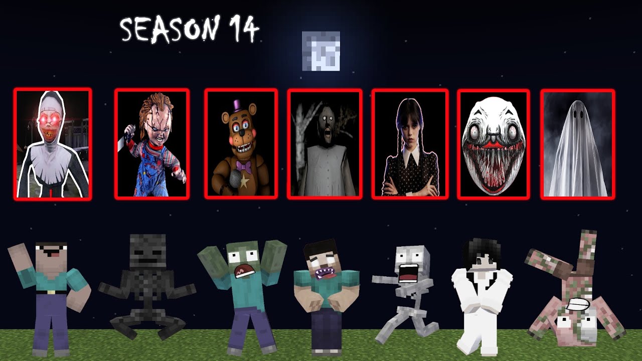 Season 14 All Ghosts Vs Monster School : Minecraft Animation ...