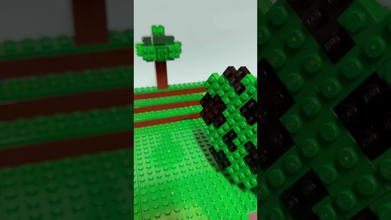 Spawning Minecraft Creeper Spawn Egg BUT Lego! #shorts - Minecraft videos