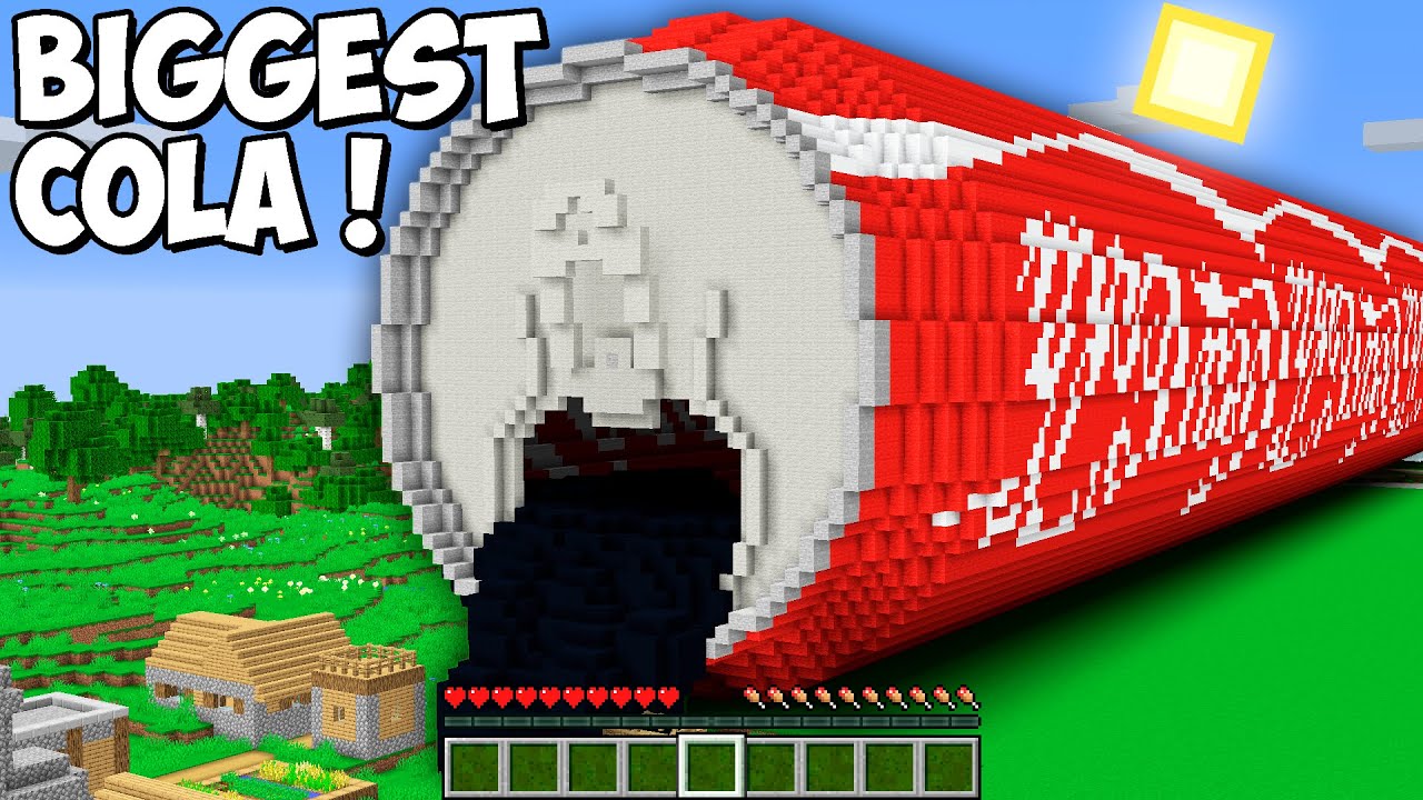 This is THE BIGGEST COLA CAN in Minecraft! I found THE HIGHEST GIANT COLA BOTTLE! - Minecraft videos