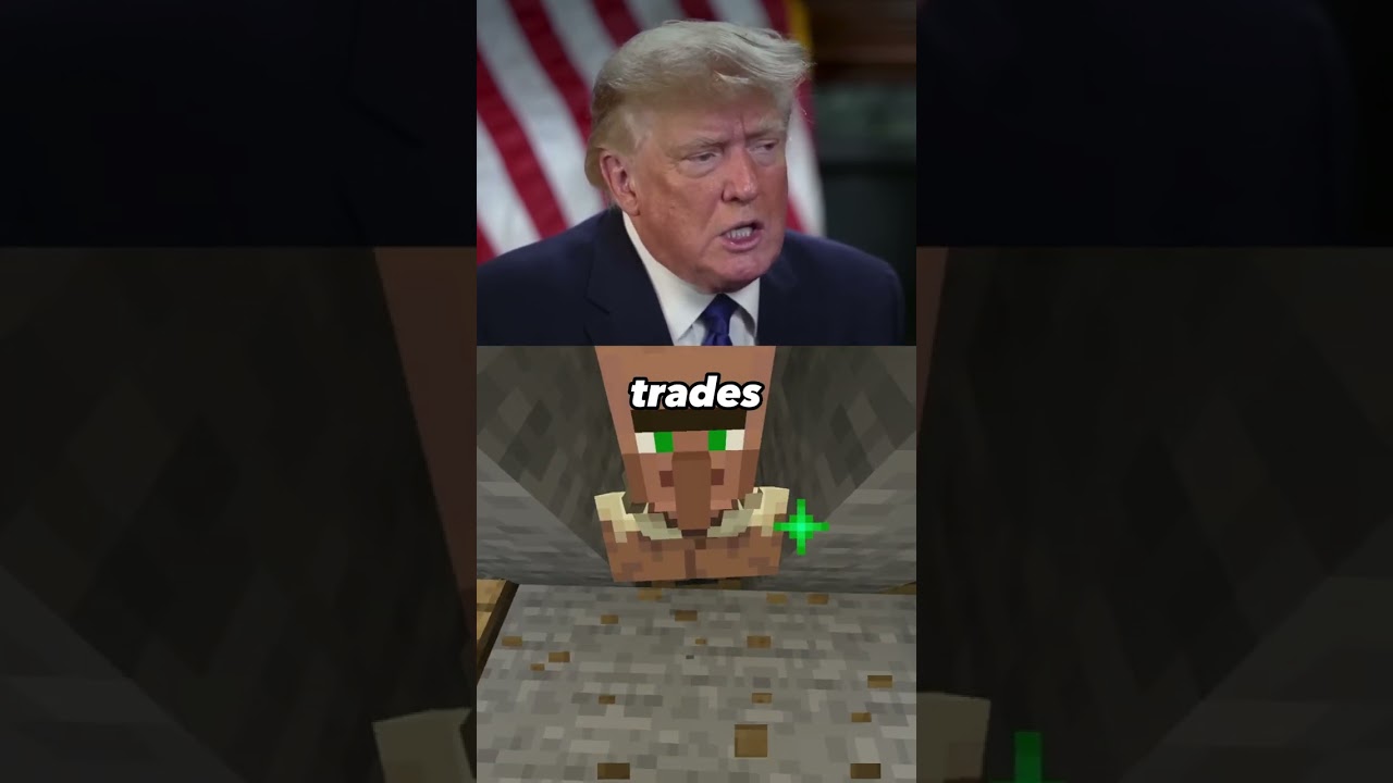 Villagers try to scam Donald #aivoice #minecraft - Minecraft videos