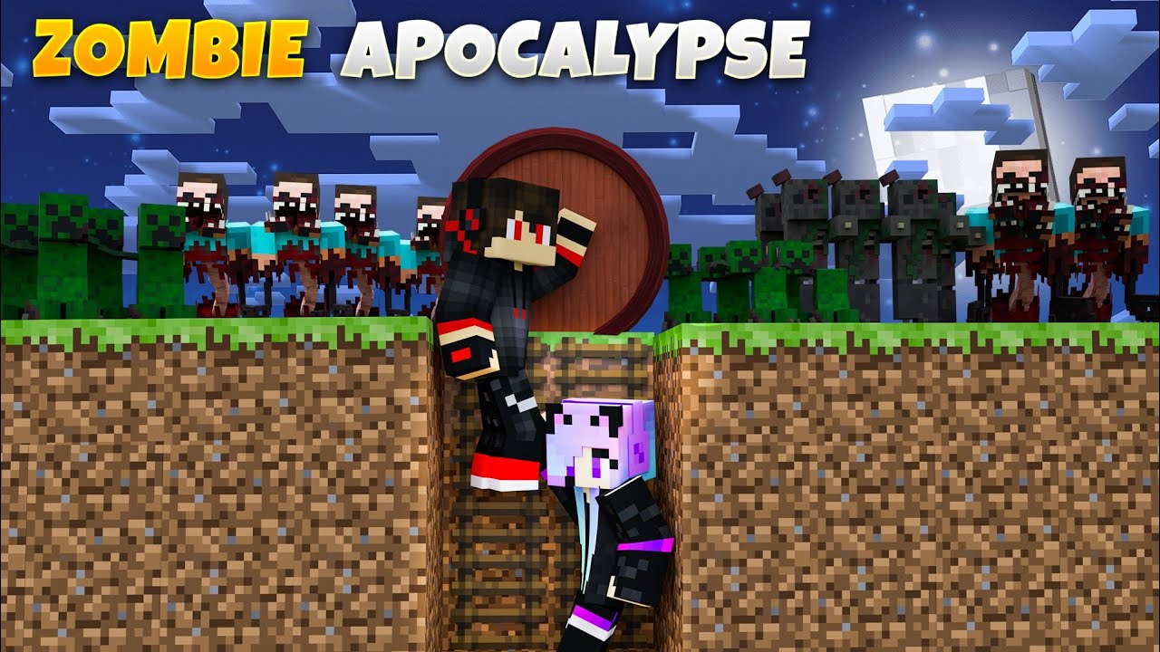 We Created bunker to survive ZOMBIE APOCALYPSE In Minecraft - Minecraft ...
