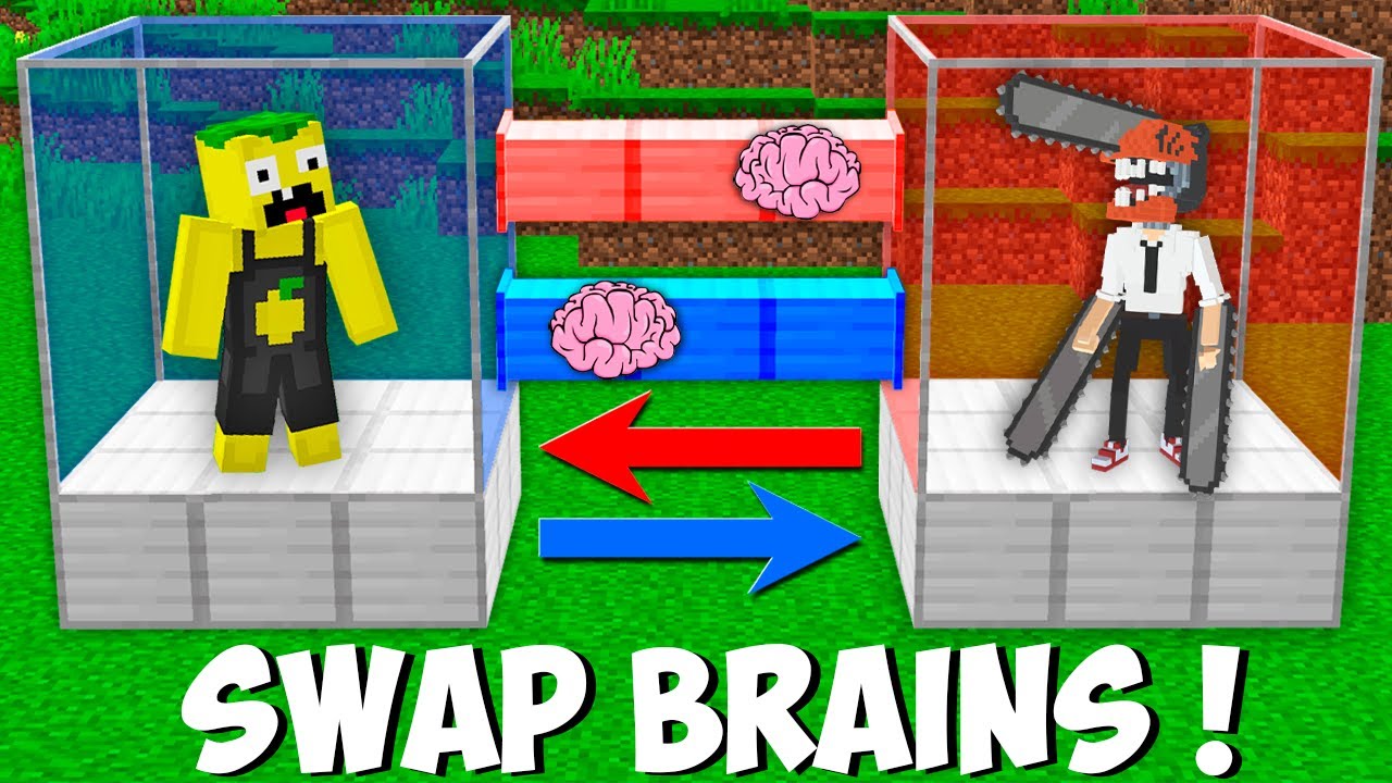 What if I SWAP BRAINS WITH CHAINSAW MAN in Minecraft ? SWAP BRAINS ...