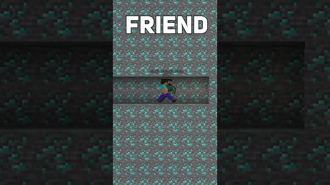 me vs friend mining diamond in minecraft #minecraft #meme #memes # ...