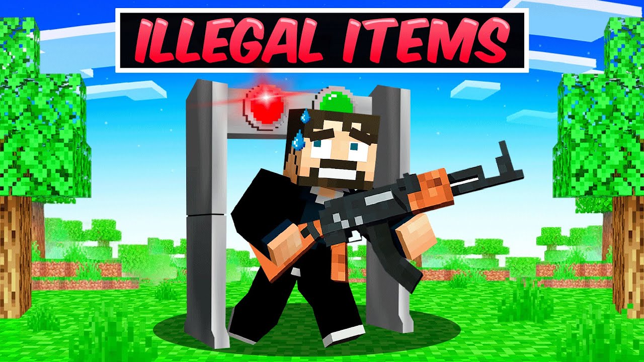 Collecting 12 ILLEGAL Items in Minecraft - Minecraft videos