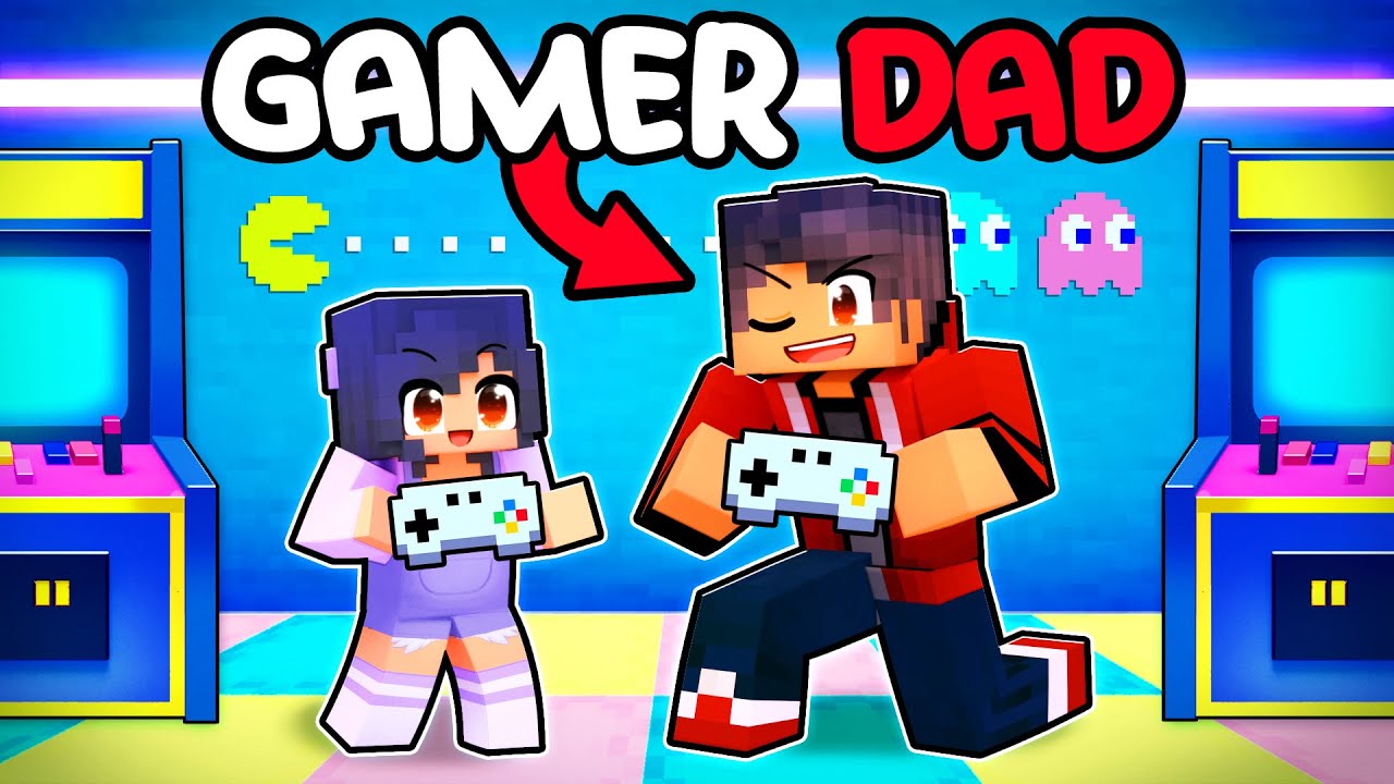 Living with a PRO GAMER DAD in Minecraft! - Minecraft videos