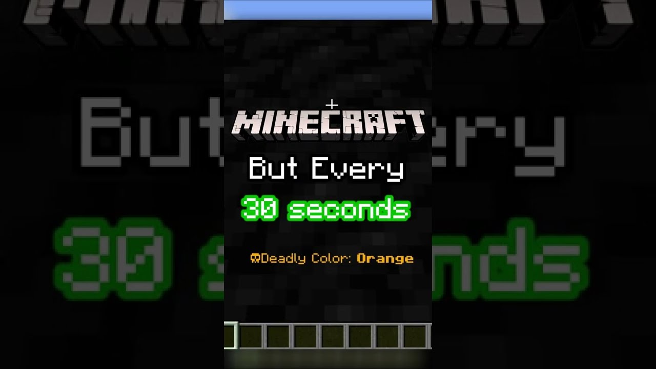 Minecraft But I Can't Touch ANY Color! #shorts - Minecraft videos