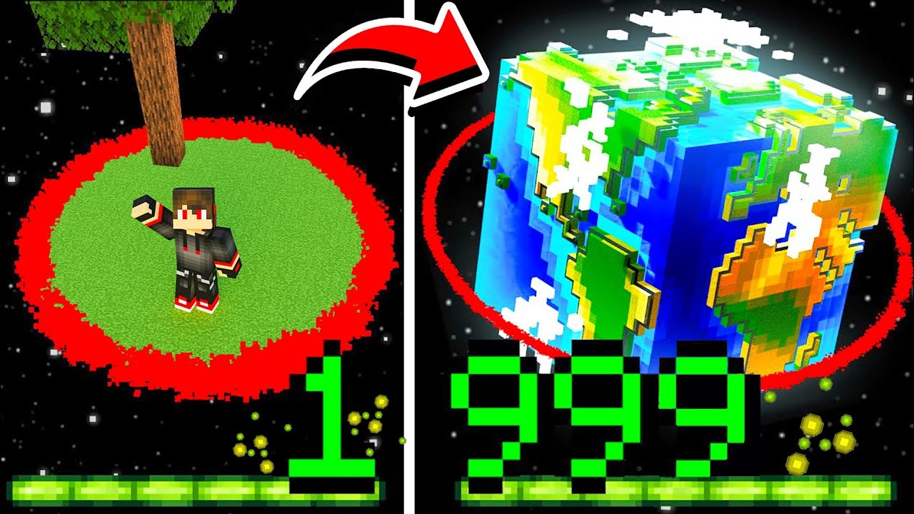 Minecraft but My XP = World Size - Minecraft videos