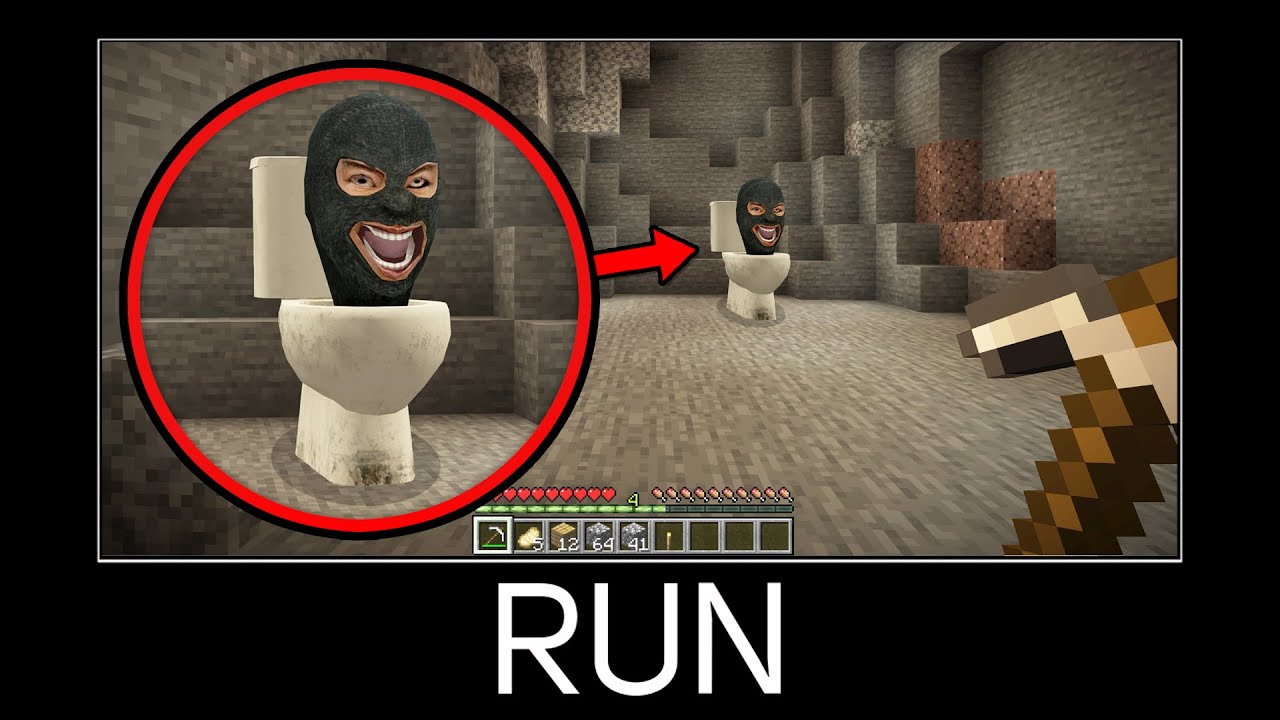 Minecraft wait what meme part 405 (Skibidi Toilet Balaclava ...