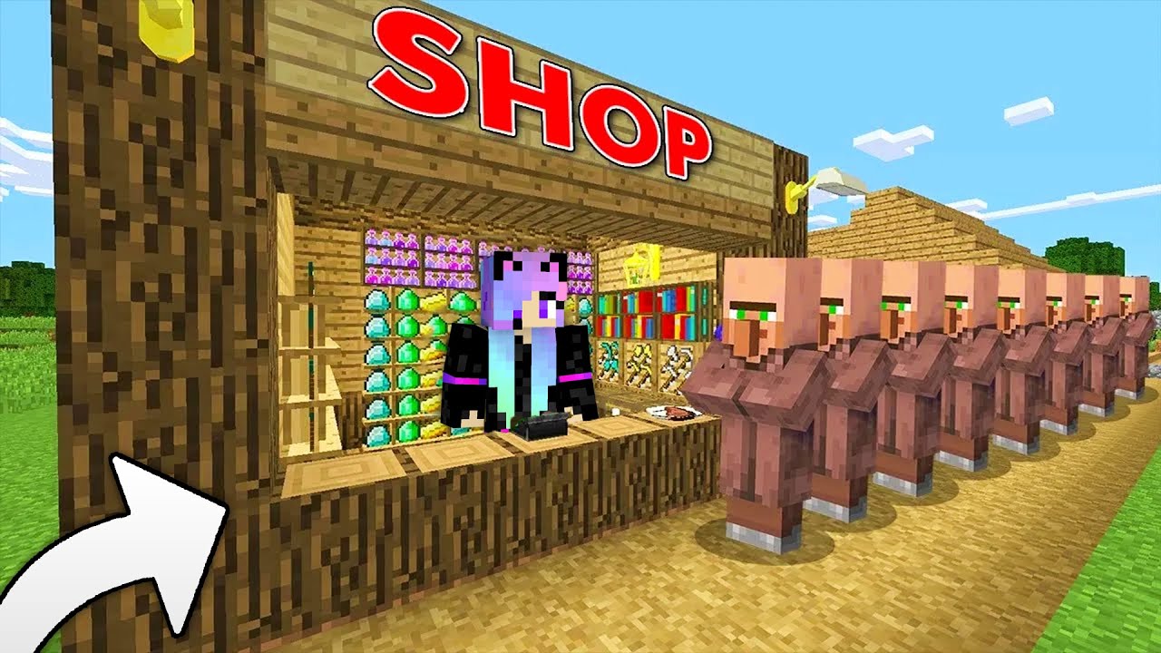 My Sister Opened a Secret DIAMOND Store in Minecraft... - Minecraft videos