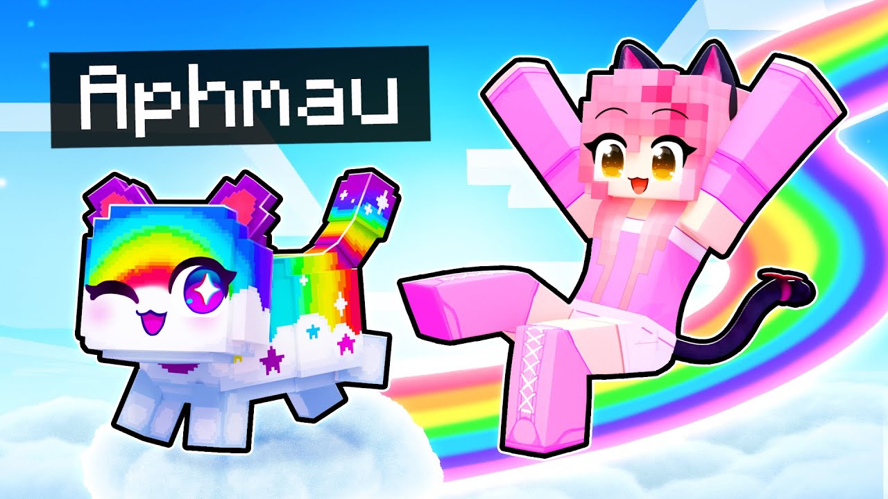 Playing Minecraft as a HELPFUL Rainbow Kitten! - Minecraft videos
