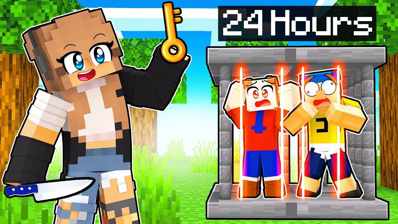 Spending 24 Hours With A FAN GIRL In Minecraft! - Minecraft videos