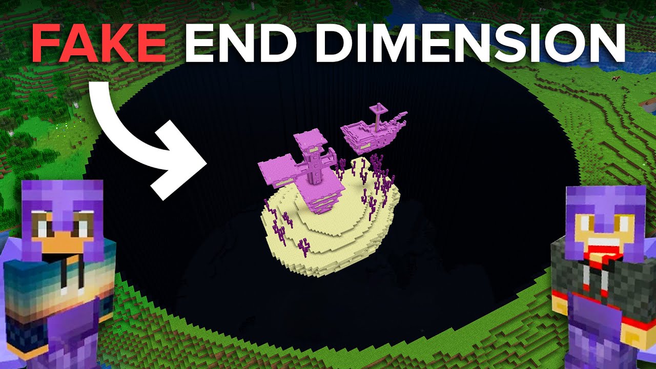 We Built a FAKE END in Minecraft - Minecraft videos