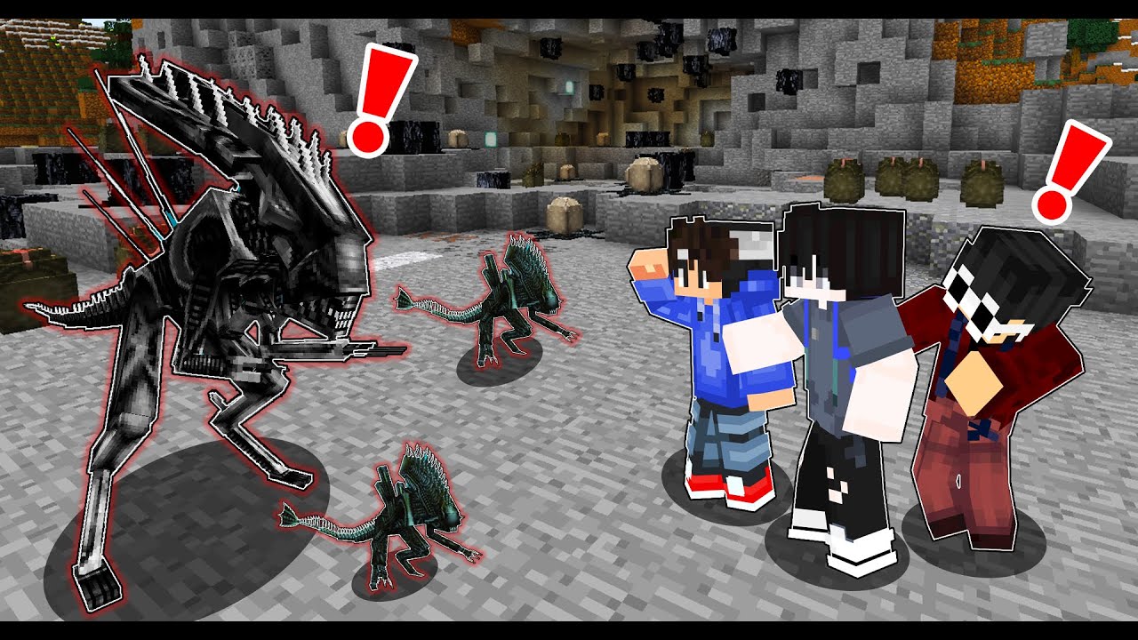 ALIEN vs OMO Predator Story ( NAKAKATAWA TO PROMISE ) | Minecraft ...
