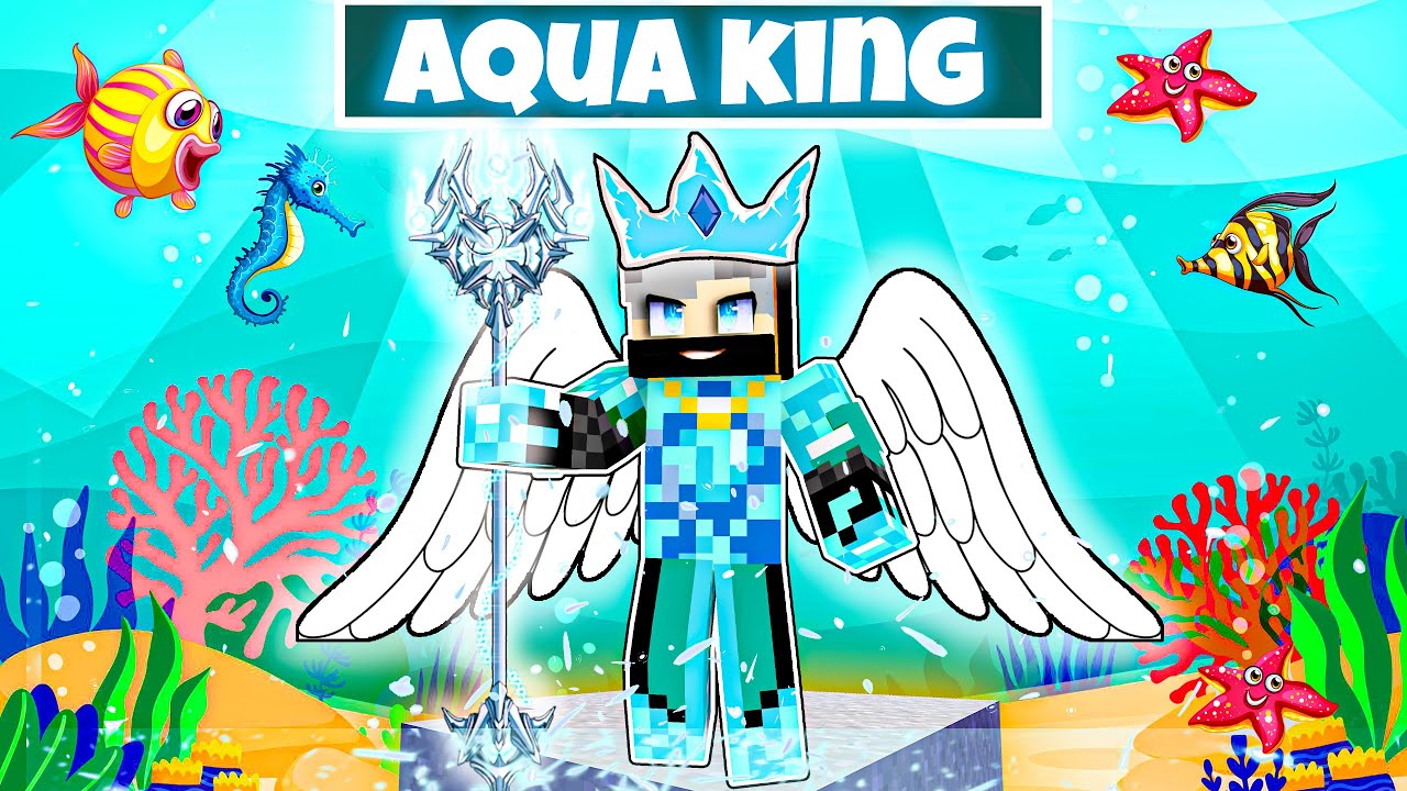 Becoming a AQUA KING in Minecraft! (Hindi) - Minecraft videos