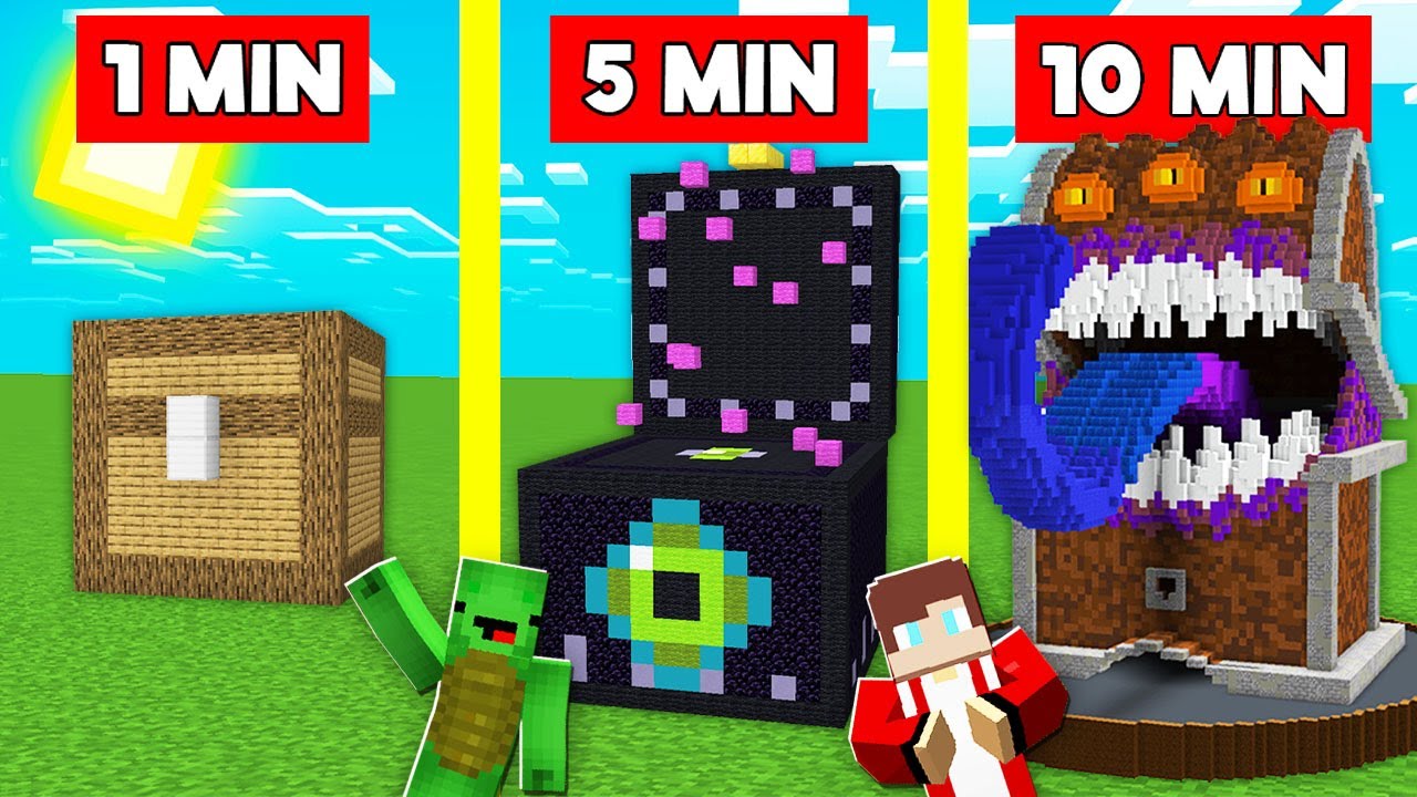 CHEST HOUSE BUILD BATTLE CHALLENGE In Minecraft - NOOB VS PRO - Maizen Mizen Mazien Parody ...