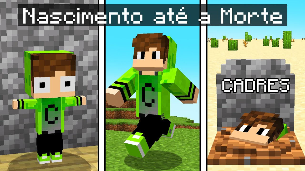 CICLO DE VIDA DO CADRES NO MINECRAFT - Minecraft videos