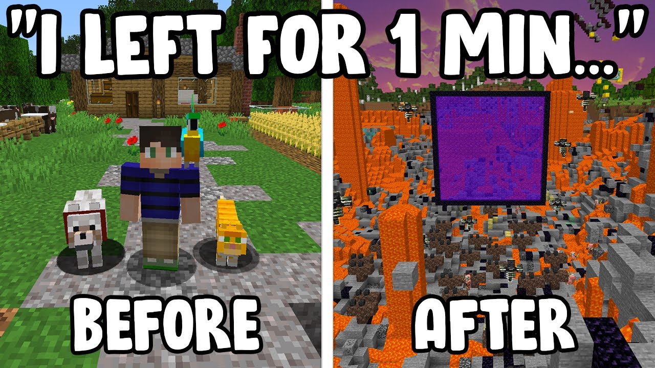 EVERYTHING that happens when you LEAVE MINECRAFT... - Minecraft videos