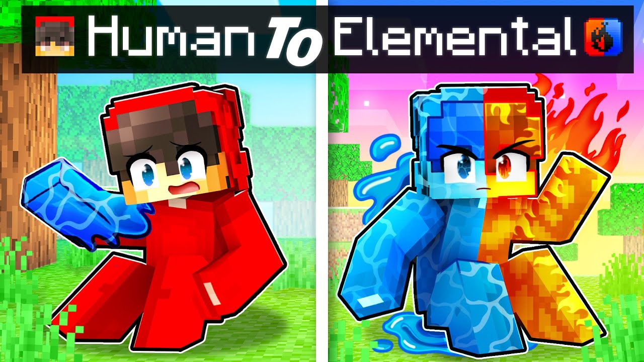 From Human To ELEMENTAL In Minecraft! - Minecraft videos