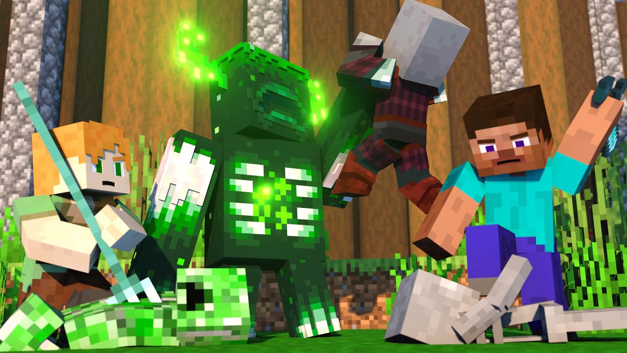 GREEN WARDEN: New Village - Episode 4 - Alex and Steve Life ( Minecraft ...