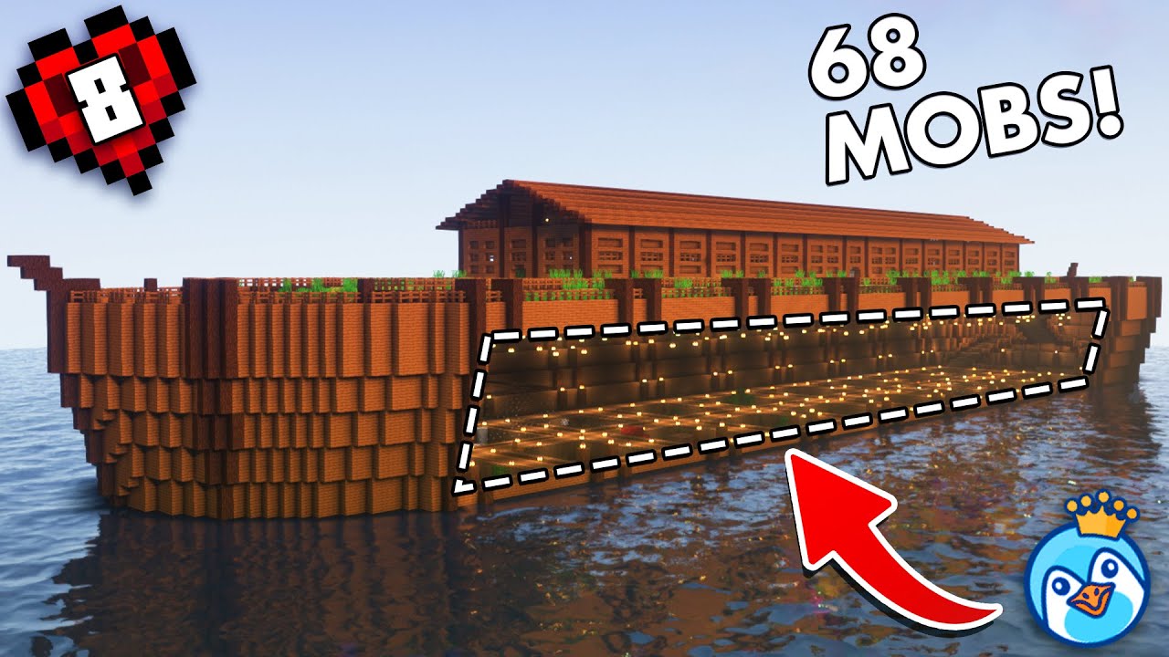 I Built Noah's Ark For Every ANIMAL In Minecraft Hardcore - Minecraft ...