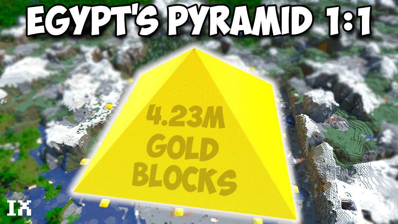 I Built The Giza Pyramid Out of GOLD in Hardcore Minecraft - Minecraft ...