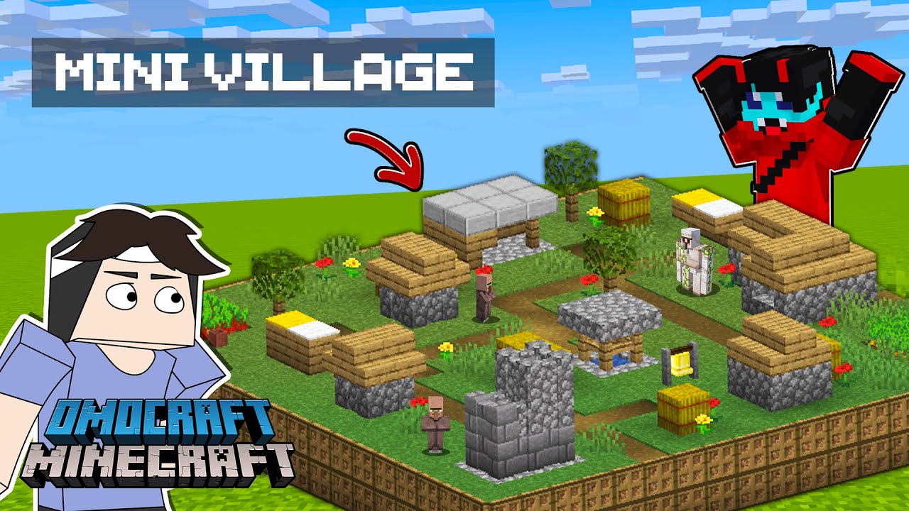 I Built a TINY VILLAGE sa Minecraft | Omocraft - Minecraft videos