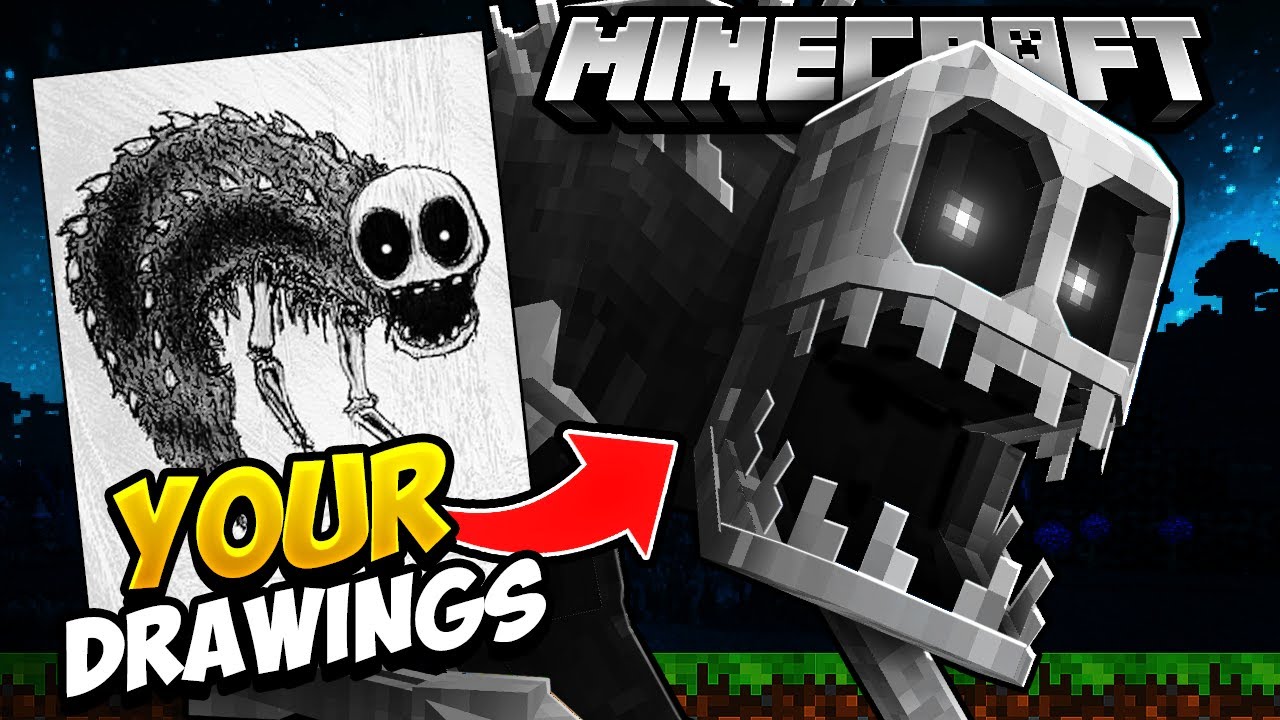 I Made YOUR Drawings into MINECRAFT Mobs! - Minecraft videos