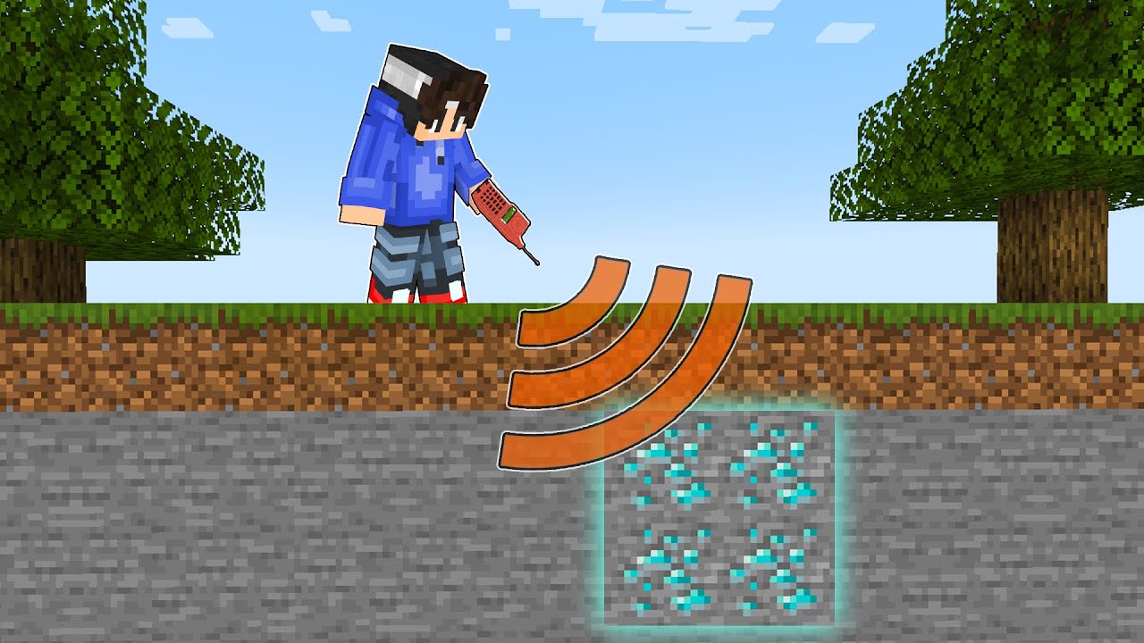 Using OP DIAMOND DETECTOR in Minecraft - Minecraft videos