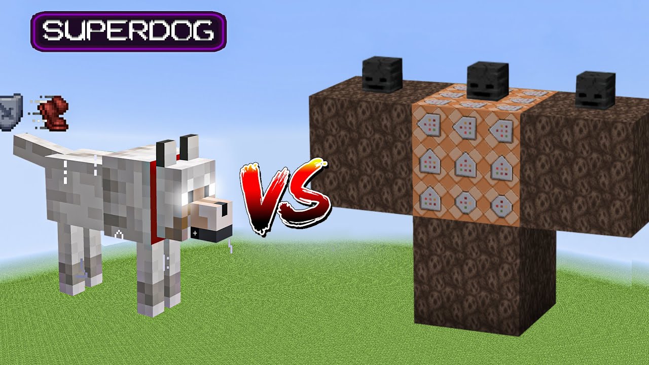 Wither Storm vs SuperDog. SuperCat. Butterfly golem - Minecraft Mob ...