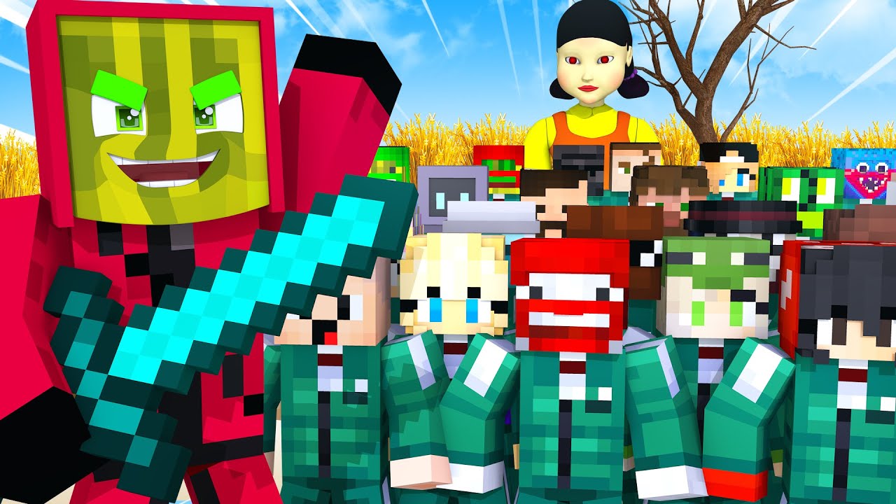 10 YOUTUBER XXL SQUID GAME EVENT... IN MINECRAFT?! (Minecraft Freunde ...
