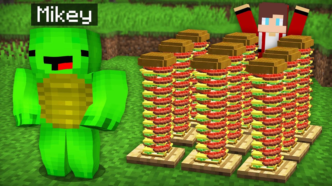 5 WAYS How to Hide Food From Mikey in Minecraft - Minecraft Challenge - Maizen Mizen Mazien ...