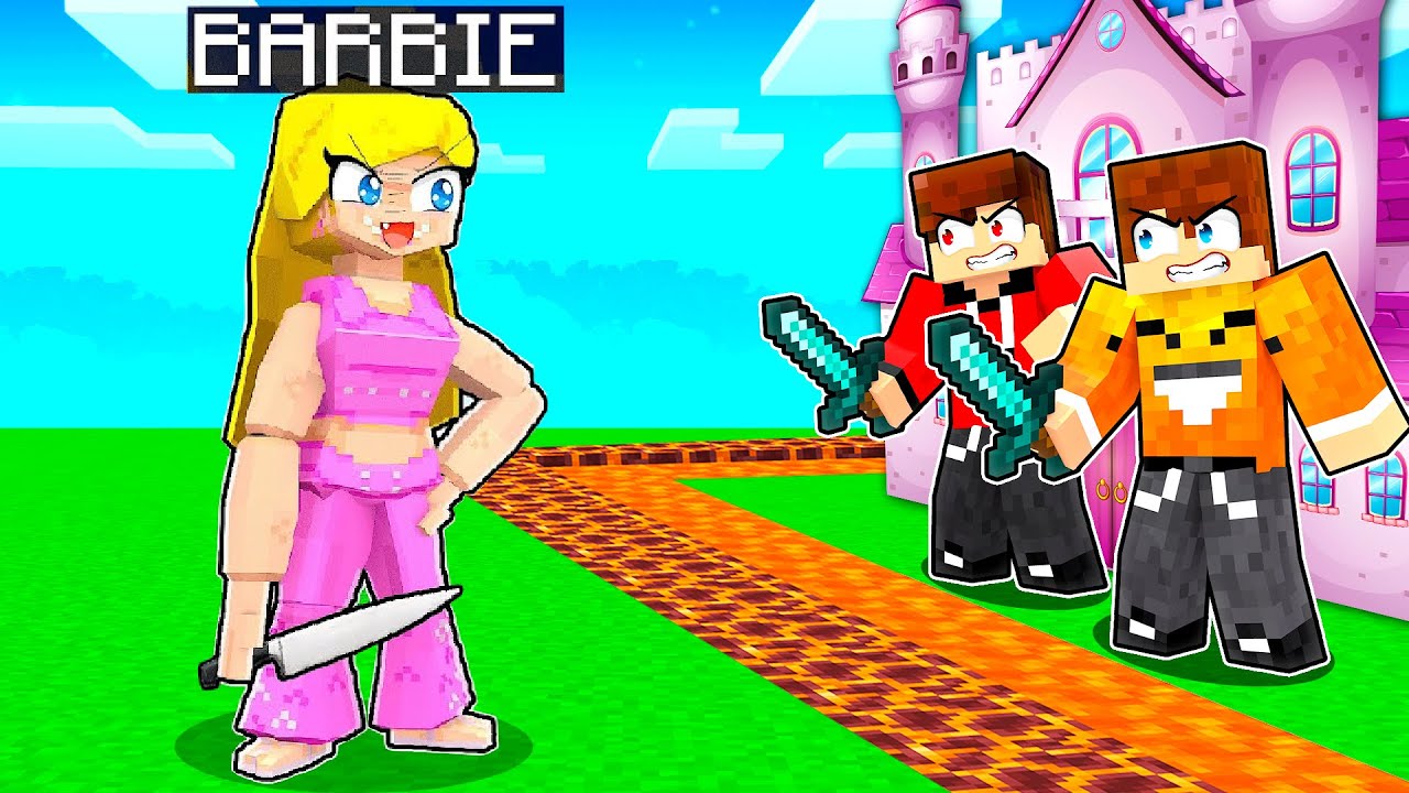 BARBIE vs TAJNA BAZA w Minecraft! - Minecraft videos