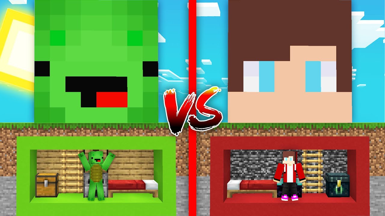 BUNKER JJ VS BUNKER Mikey In Minecraft - Minecraft Build Battle - Noob VS Pro - Maizen Mizen ...