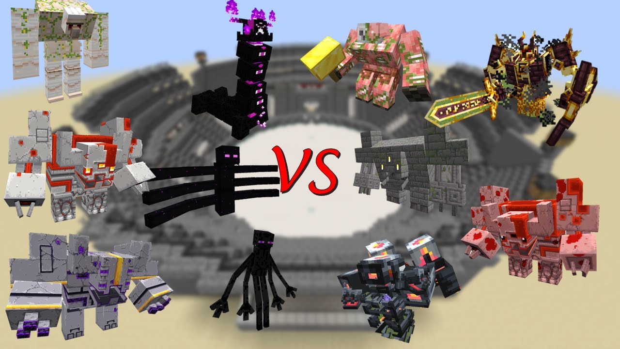 Battle royal with mobs from famous mods in Minecraft 1.19.2! Minecraft ...