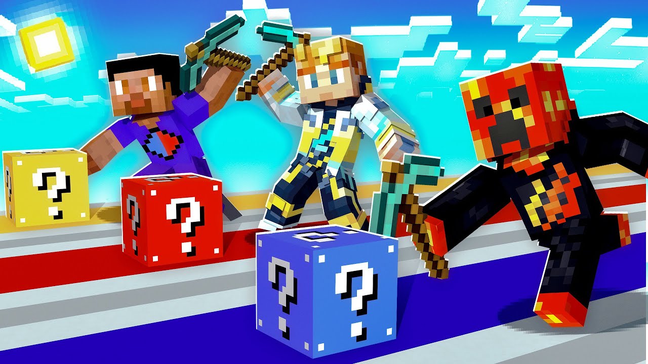 EXTREME Minecraft LUCKY BLOCK Race - Minecraft videos