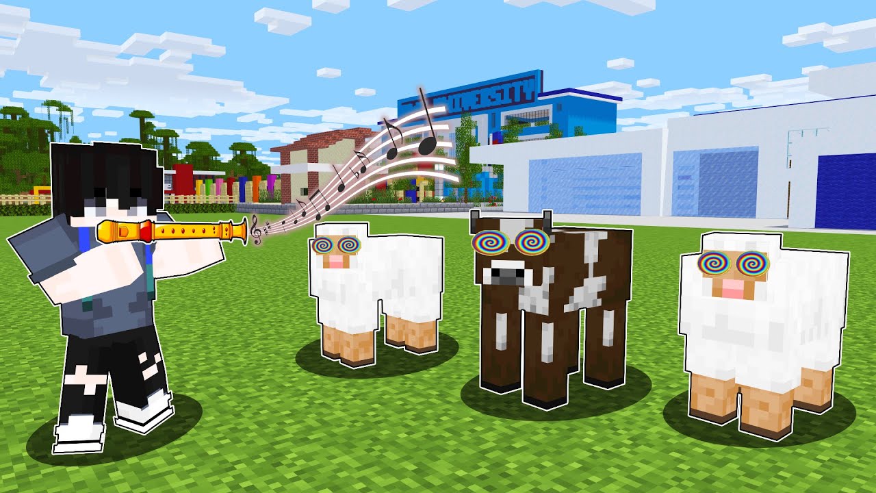 HYPNOTIZING Animals Using FLUTE | Minecraft | OMO City - Minecraft videos