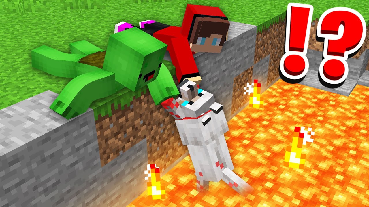 How JJ And Mikey Rescued A Dog In Minecraft - Minecraft Challenge - Maizen Mizen Mazien Parody ...