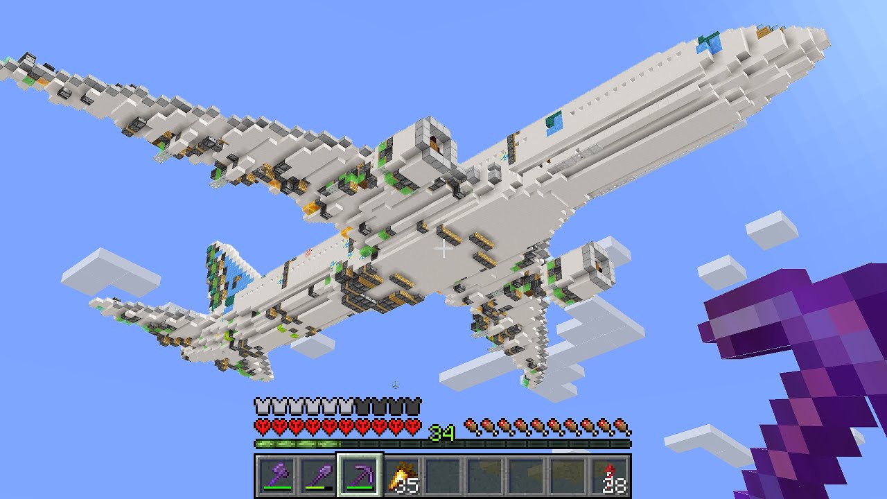 I Built An Actual Working Plane In Minecraft - Minecraft videos