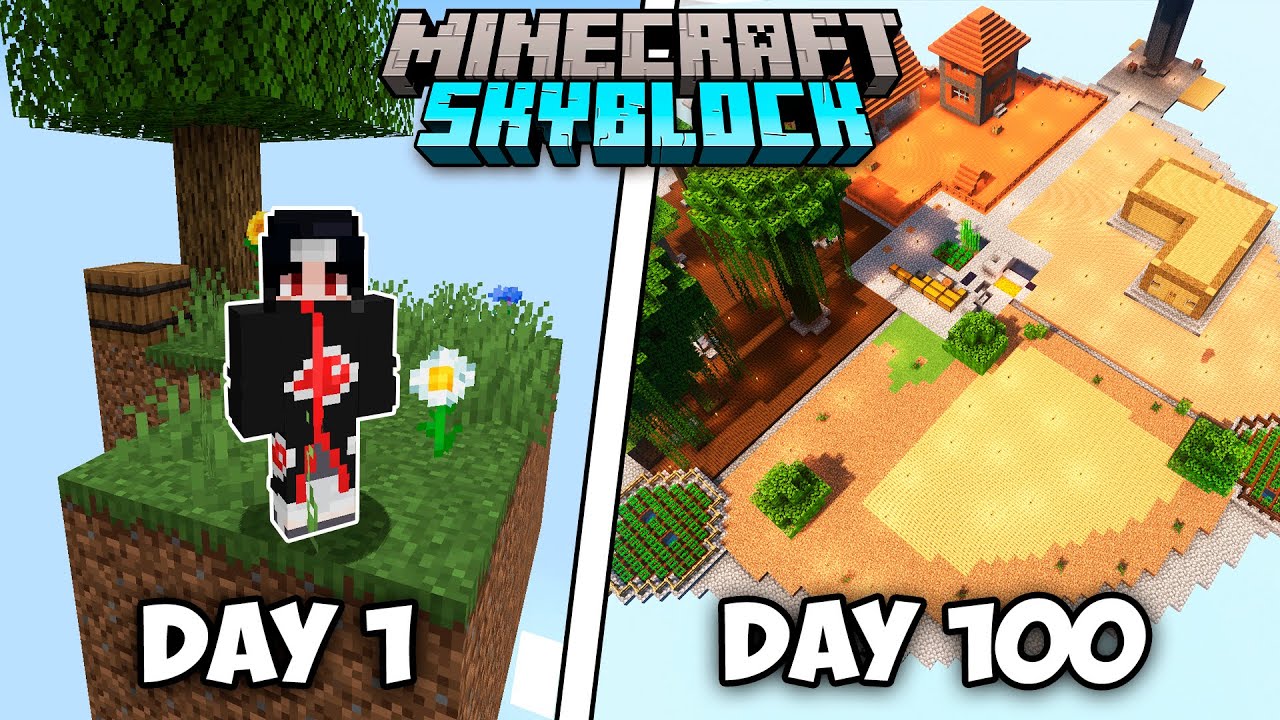 I Survived 100 Days In Minecraft SKYBLOCK 1.19 (Full Movie) - Minecraft videos