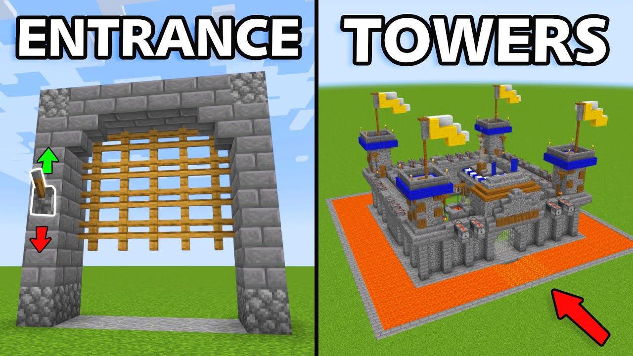 Minecraft: 15+ Safest CASTLE Build Hacks! - Minecraft videos