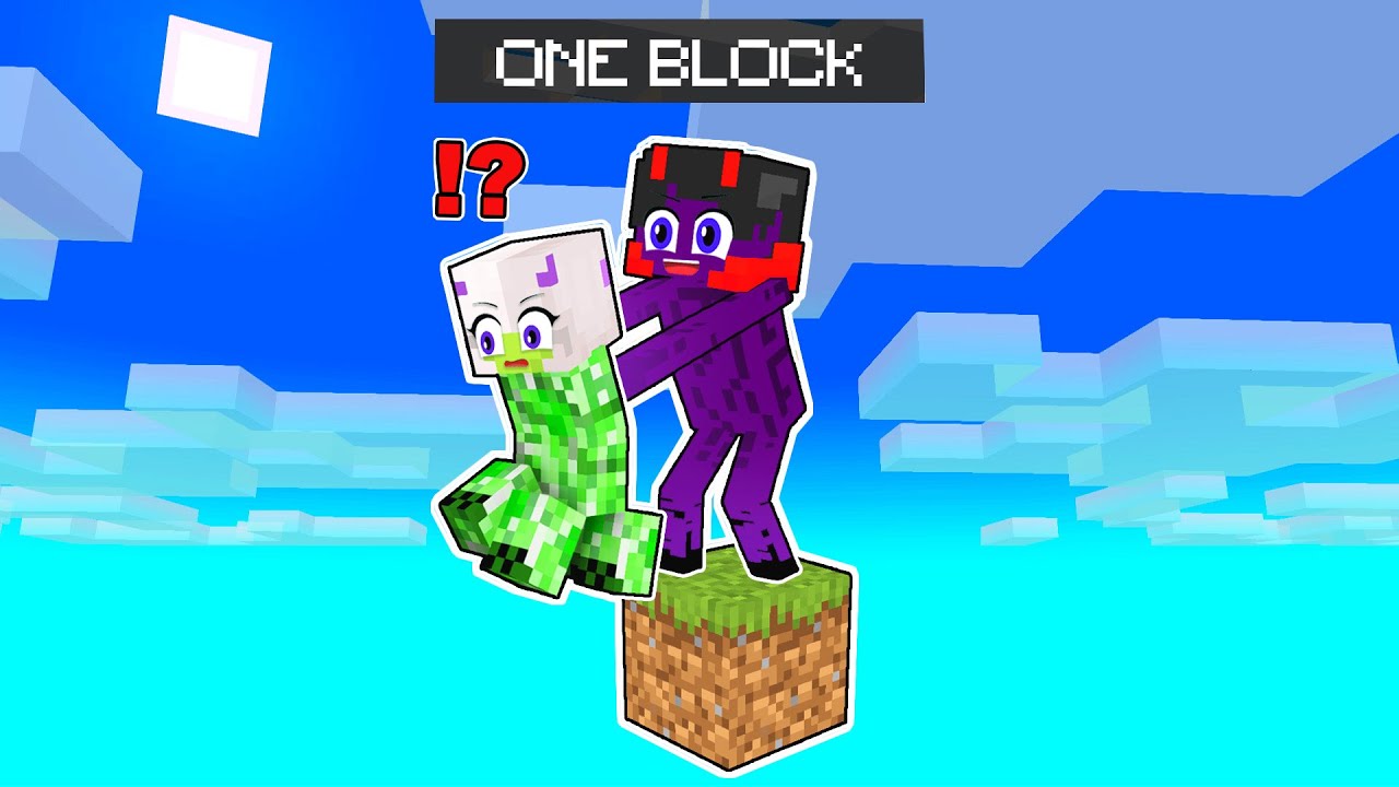 Minecraft But We're MOBS on ONE BLOCK! - Minecraft videos